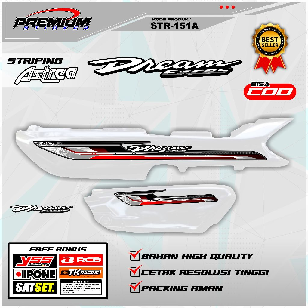 Jual STIKER STRIPING MOTOR HONDA ASTREA IMPRESA LEGENDA GRAND ASTREA ...
