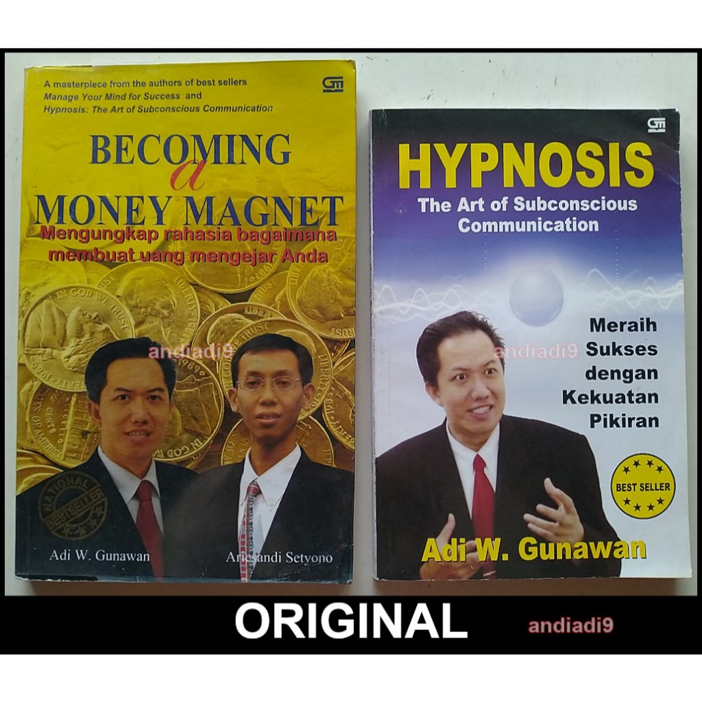 Jual BUKU HYPNOSIS THE ART OF SUBCONSCIOUS COMMUNICATION BECOMING A MONEY MAGNET ADI W. GUNAWAN ...