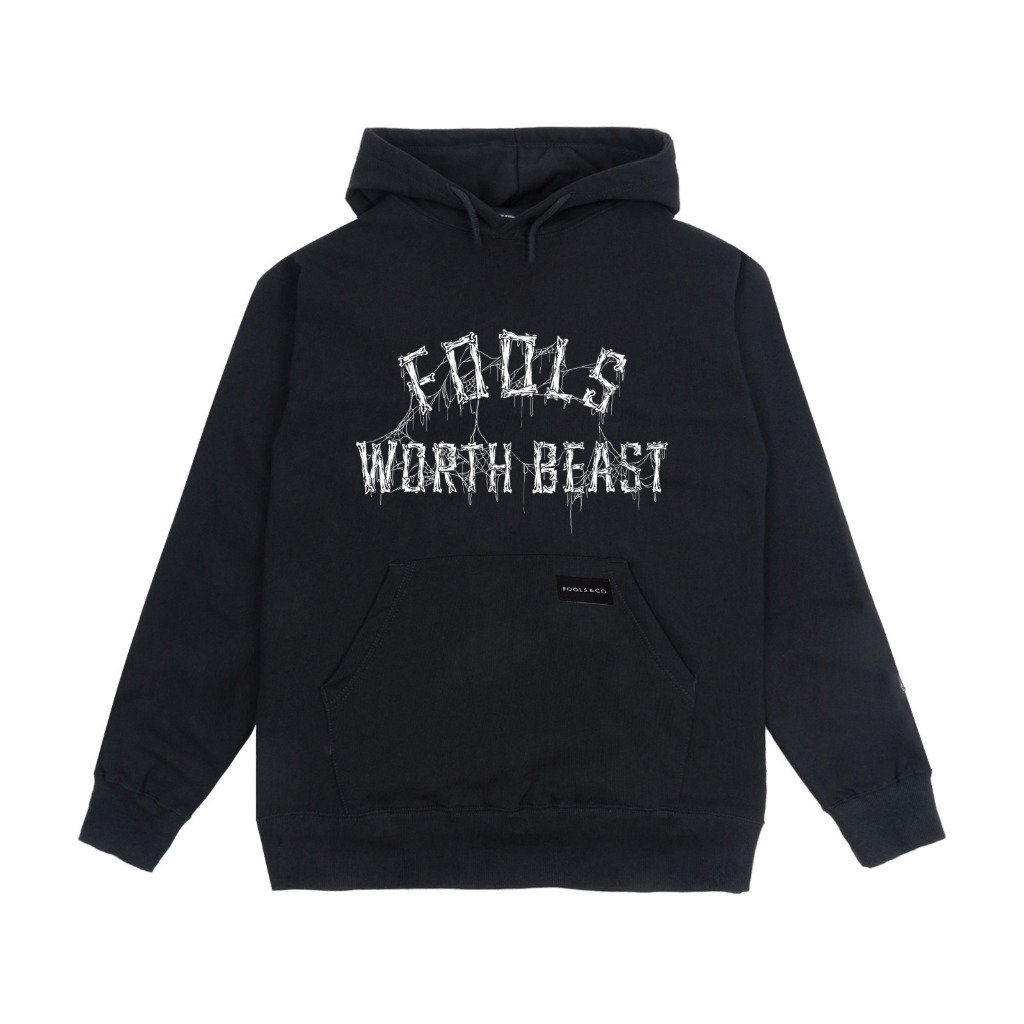 Jual Foolsclothing - Hoodie Font Cobweb Black - Jaket Fleece | Shopee ...