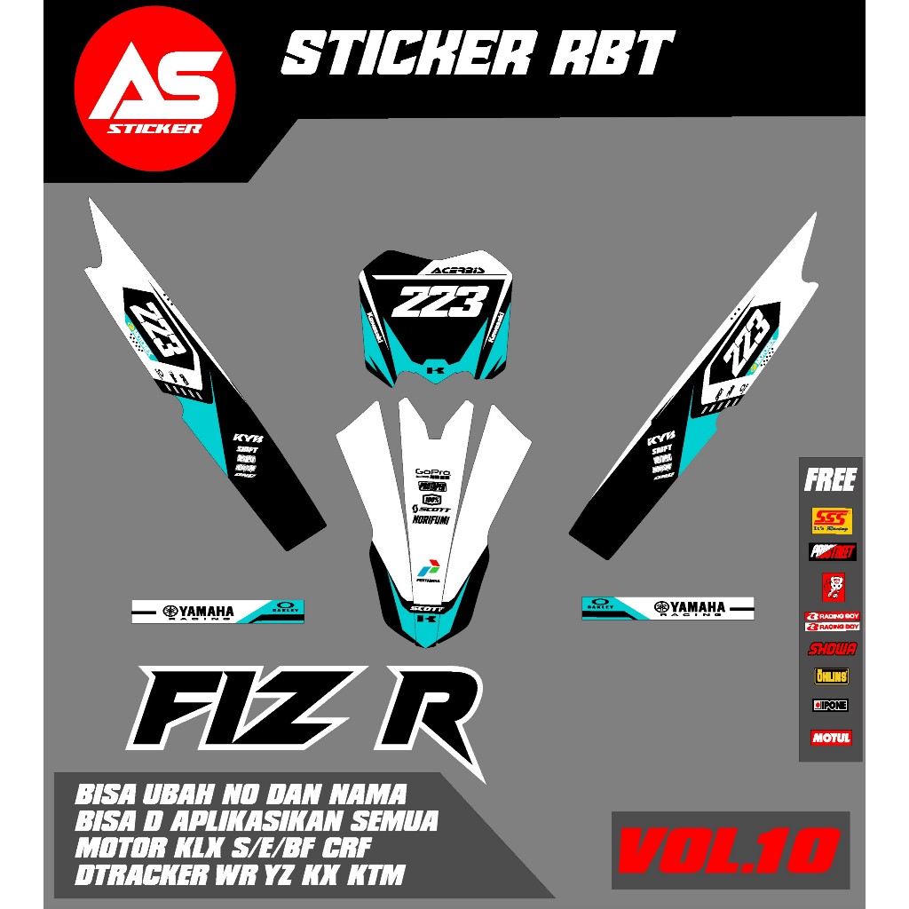 Jual Sticker RBT FIZ R SEMI FULL BODY MOTOR RBT BEBEK MODIF SUPERMOTO ...