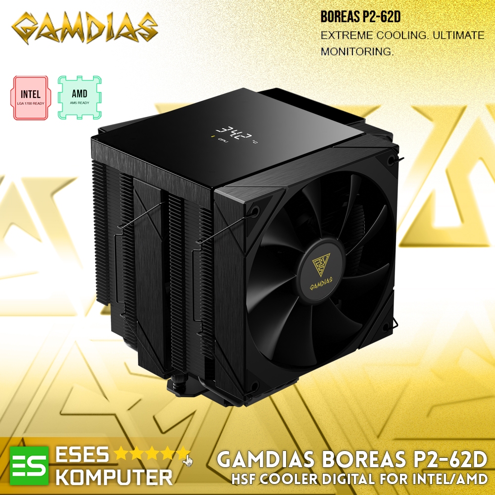 Jual HSF GAMDIAS BOREAS P2-62D Digital | Twin Tower Air CPU Cooler for ...