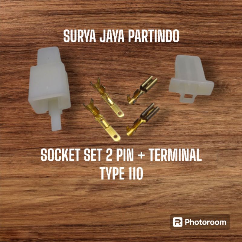 Jual SOCKET/SOKET 2 PIN KECIL + TERMINAL TYPE 110 | Shopee Indonesia