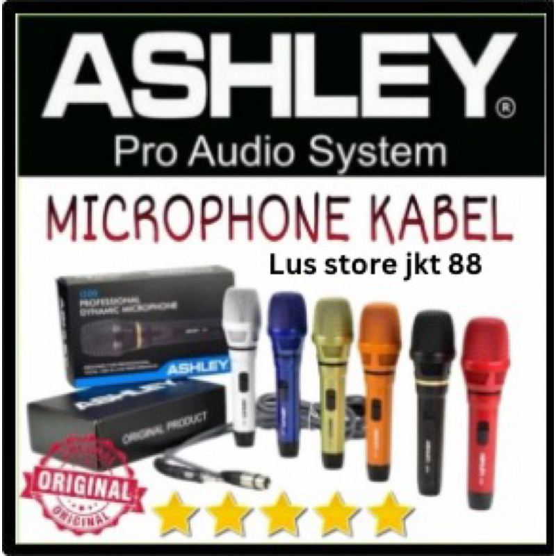 Jual Mic Kabel ASHLEY i200 Original 6 pilihan warna - Gold | Shopee ...
