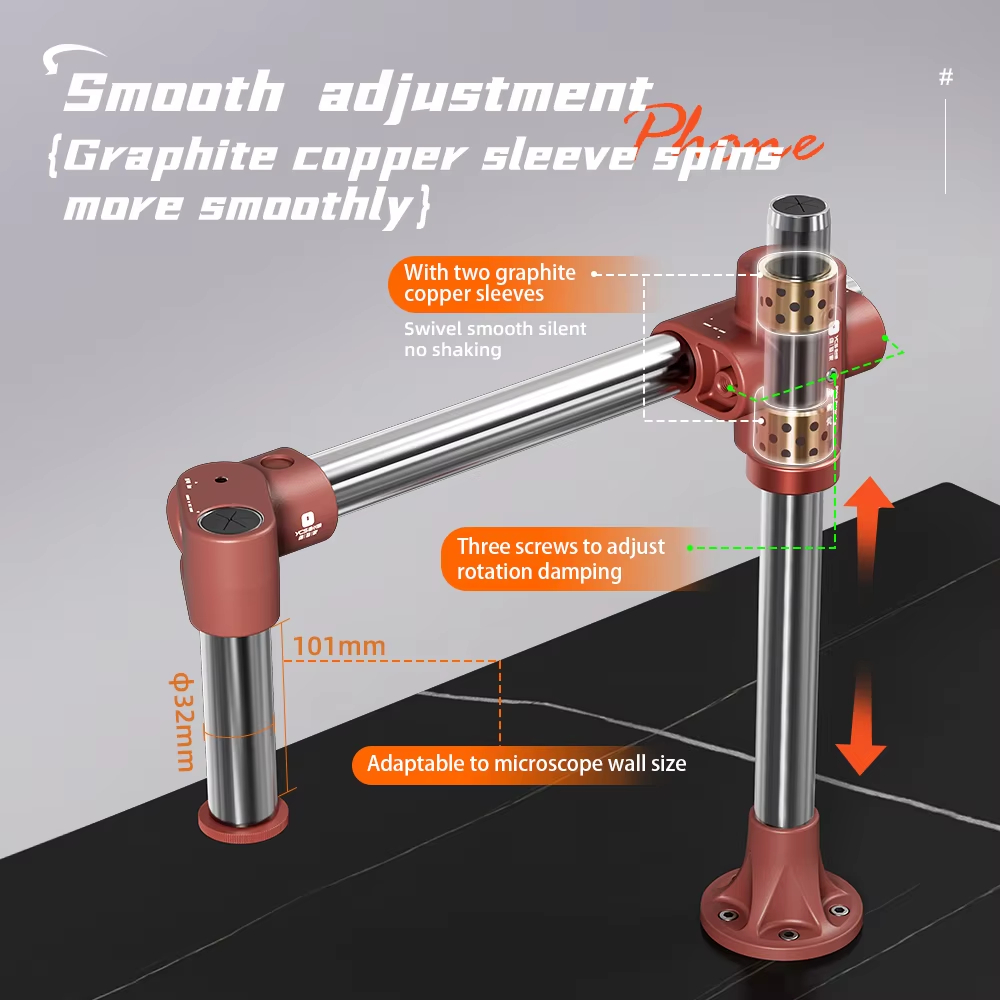 Jual Stand Microscope YCS Dragon Arm Red / Black Original | Shopee ...