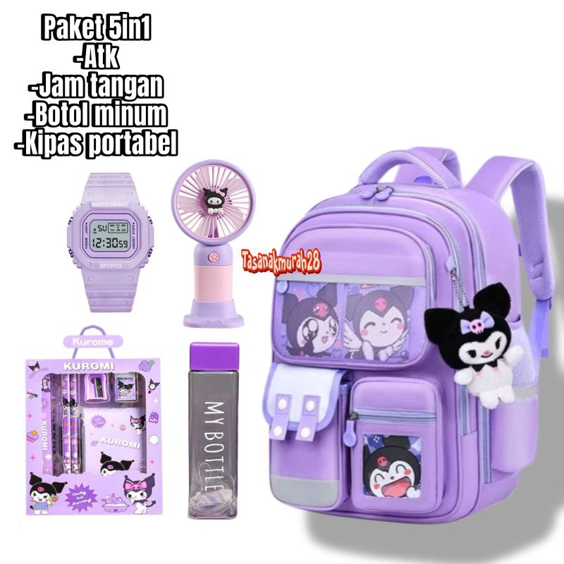 Jual PAKET PREMIUM-Tas ransel sekolah anak perempuan TK/SD/SMP tas karakter my melody kuromiii ...