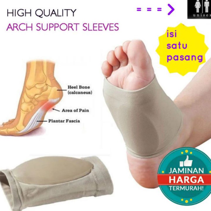 Jual COD 1 Pasang Foot Arch Support Bahan Kain Halus Lembut Insole Kaki Datar Silicone Premium ...