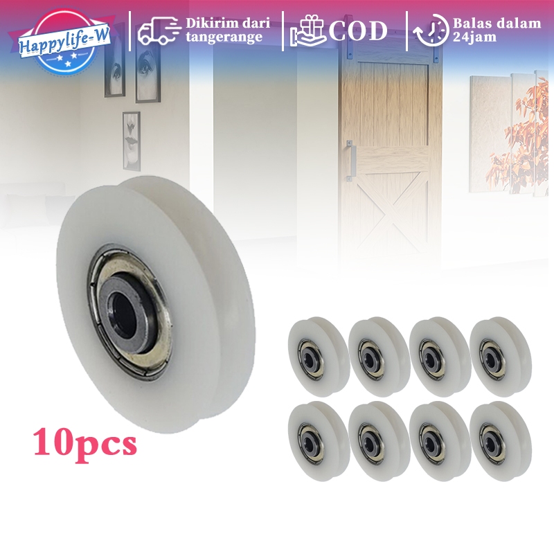Jual Roda Pagar Nilon 10pcs Roda Katrol Bentuk U Ukuran 6x38x8mm Tanpa ...