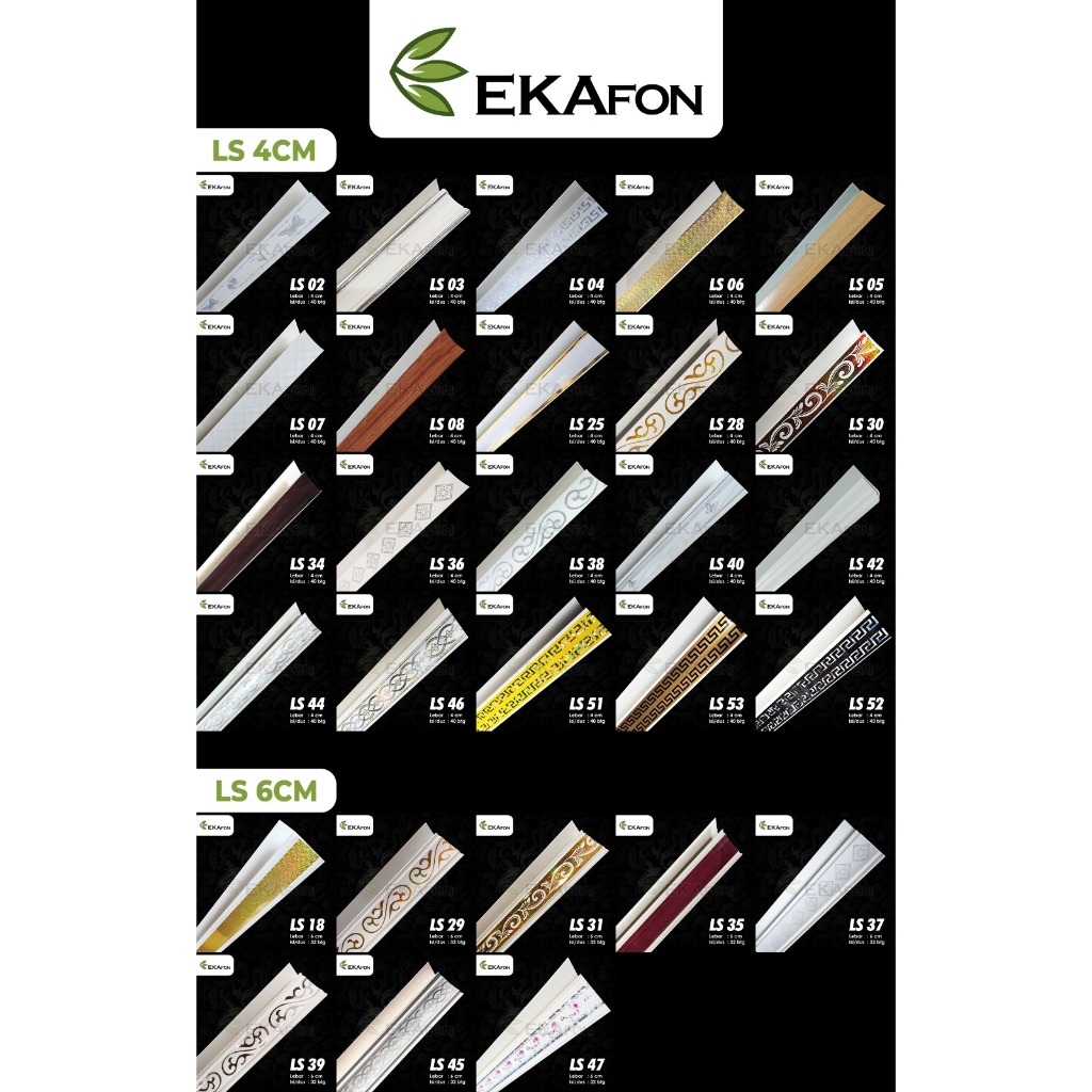 Jual LIST PROFIL EKAFON / LIST LS / LIST MOTIF / LIST PVC / LIST PROFIL ...