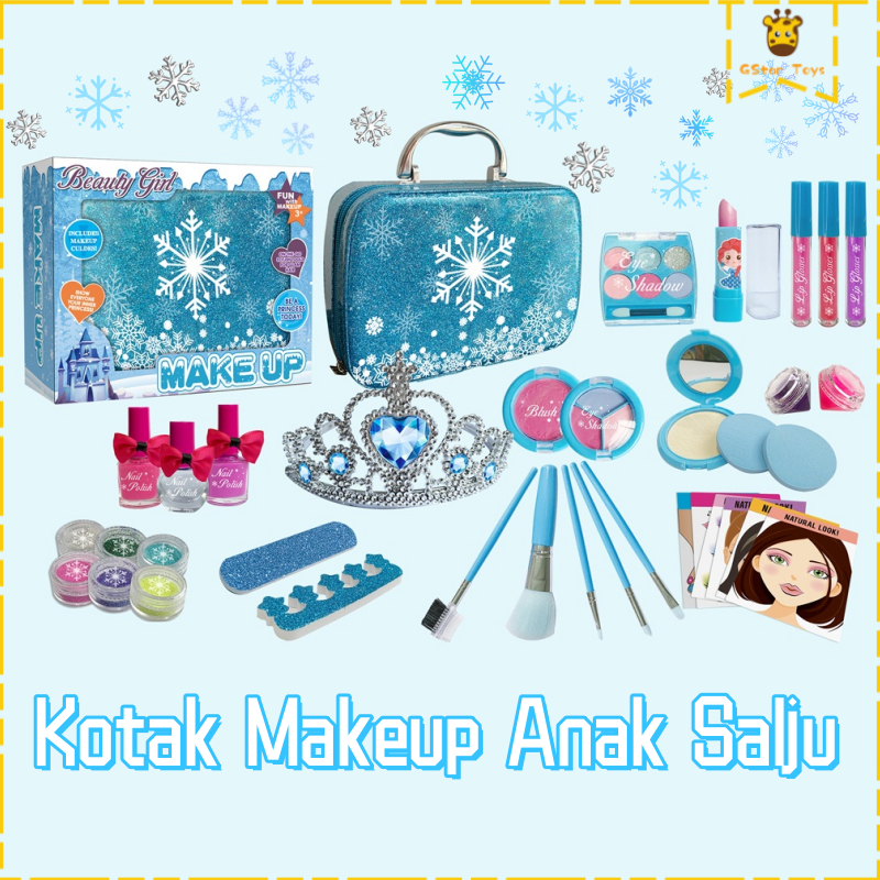Jual 【Gstar】Kotak Makeup Anak Salju/Make Up Anak Alat Dandan Anak Bisa ...