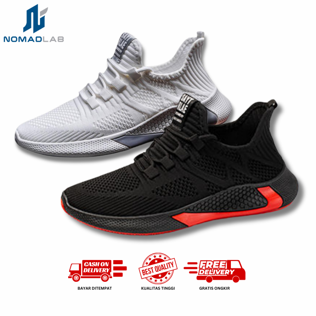 Jual Nomadlab S17 Space Sepatu Sneakers Running Hitam Putih S17 Outdoor ...