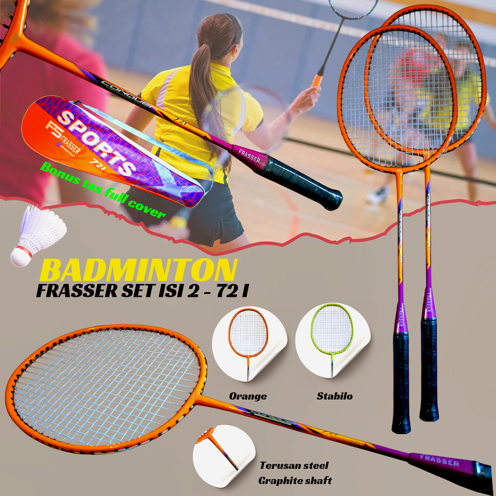 Jual Frasser FS Raket Badminton Bulu Tangkis Alat Olahraga Berkualitas ...