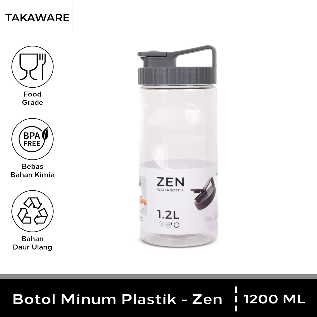 Jual Takaware Botol Minum Plastik Zen 1.2 L Water Bottle BPA Free CHI ...