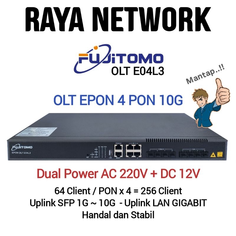 Jual FUJITOMO OLT E04L3 EPON 4 PON 10G | Shopee Indonesia