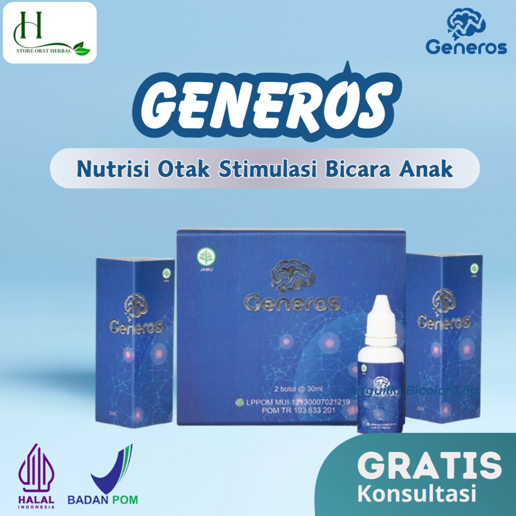 Jual Generos Nutrisi Otak Anak Atasi Speech Delay - 1 Box Isi 2 Botol ...