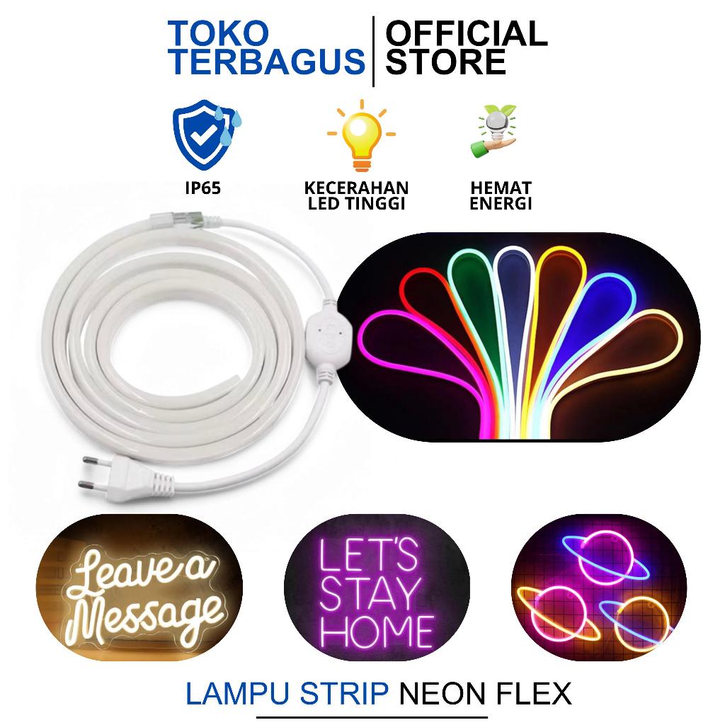 Jual Paket Lampu Neon Flex 220v 1m 2m 3m 4m 5m Led Selang Fleksibel ...