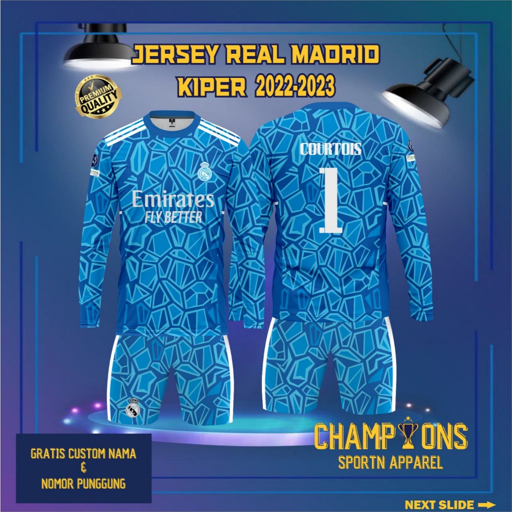 Jual Jersey RE4L M4DRID KIPER 2022 2023 Lengan Panjang - Liga Champions ...