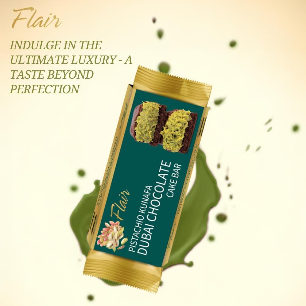 Jual Flair Pistachio Kunafa Dubai Chocolate Cake Bar | Shopee Indonesia