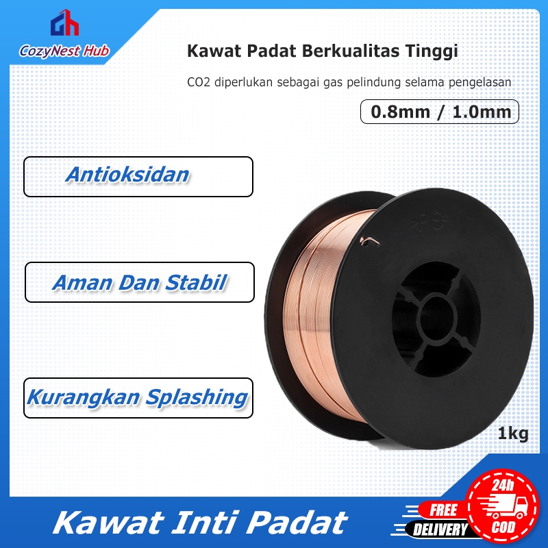 Jual 8MM/10MM Kawat Las GasLess tanpa gas CO2 Flux Core Wire 1kg | Shopee Indonesia