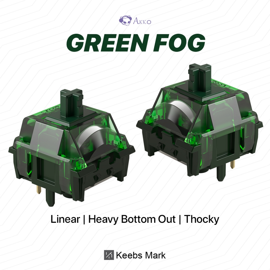Jual Akko x Monsgeek Green Fog Linear Switch Mechanical Keyboard ...