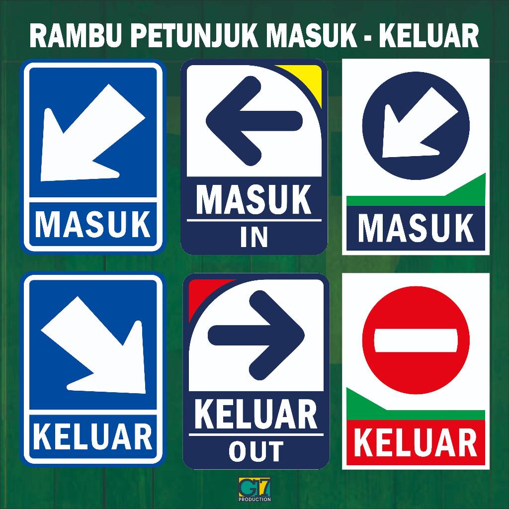 Jual Rambu Petunjuk Masuk - Keluar | Rambu Lalu Lintas Masuk Keluar ...