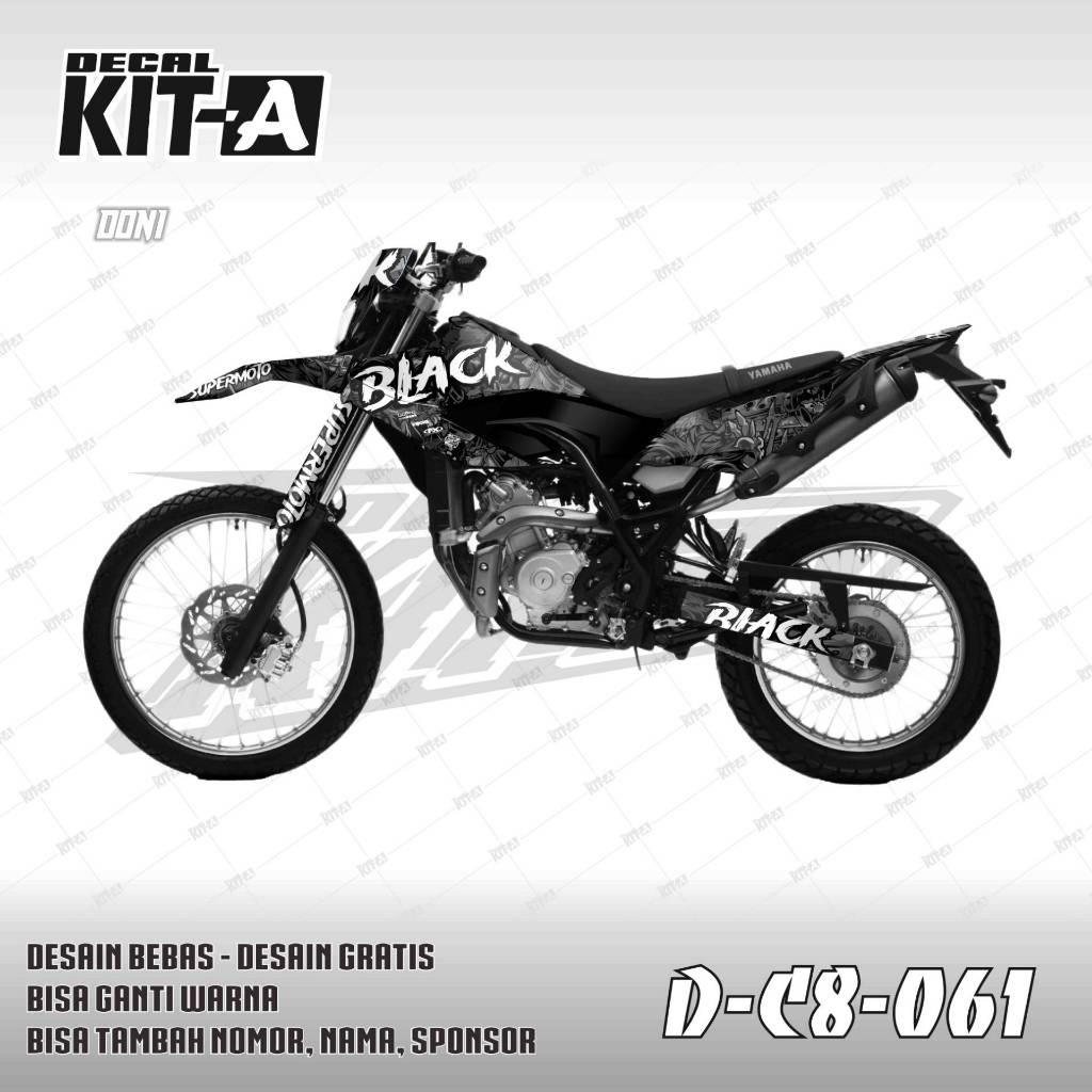 Jual Decal stiker WR 155 Fullbody Terbaru Desain biru chrome Stiker ...