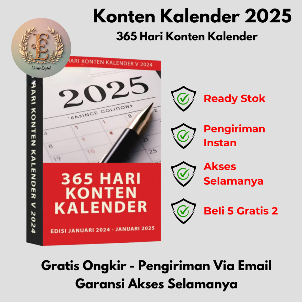 Jual 365 HARI KONTEN KALENDER 2025 - 2026 | Shopee Indonesia