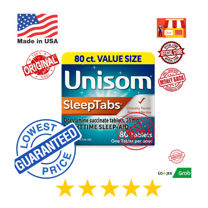 Jual Unisom USA SleepTabs | SleepGels |Nighttime Sleep-aid | Insomnia ...