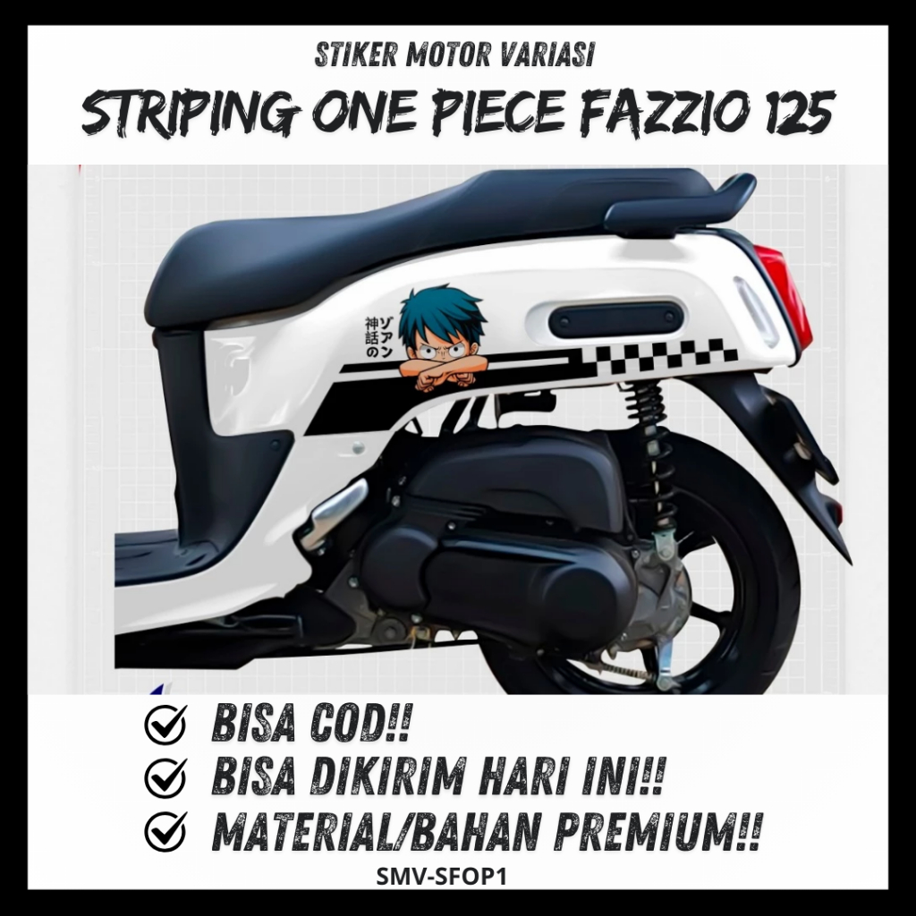 Jual STIKER STRIPING MOTOR FAZZIO LUFFY STRIPING ANIME FAZZIO 125 ...
