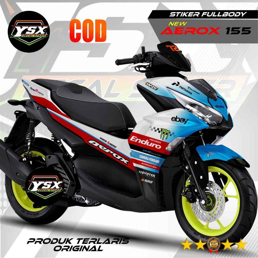 Jual Decal Aerox New Connected 2023 Stiker Fullbody Desain Racing Gp ...