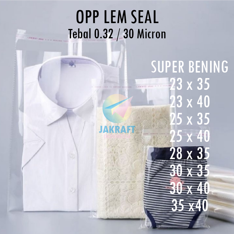 Jual 500 Pcs Grosir Kantong Plastik Lem Opp Seal Super Bening Besar A4 23x35 23x40 F4