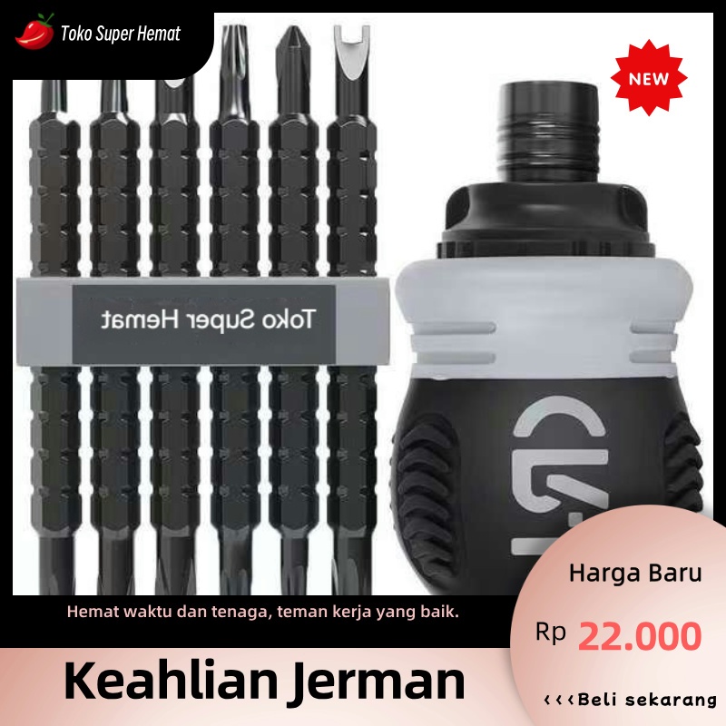Jual [BISA COD]Set Obeng Ratchet 13 in 1 dengan Kepala Magnetik dan Fitur Panjang Dapat ...