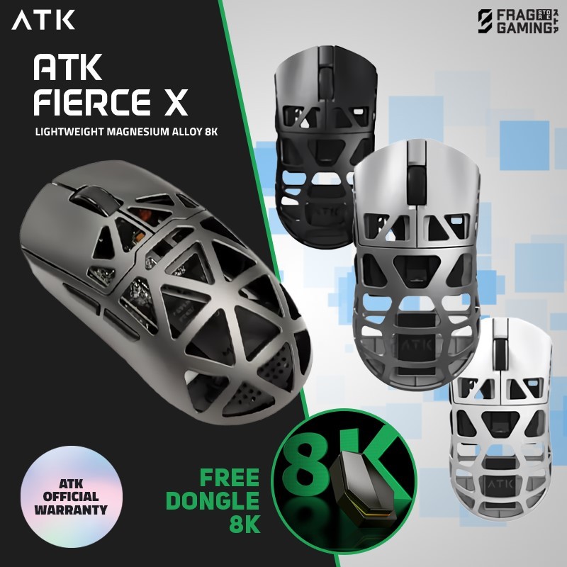 Jual ATK FIERCE X Lightweight Magnesium Alloy Gaming Mouse 8K Hz 42g ...