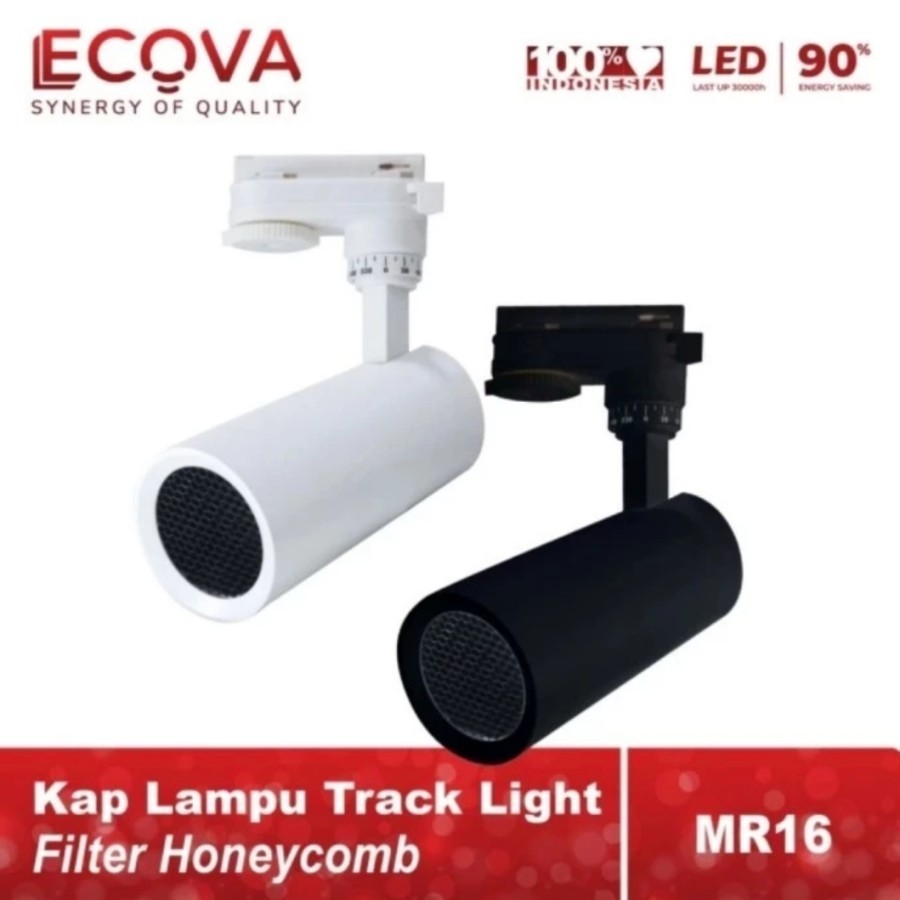 Jual ECOVA Kap Lampu Track Light Spotlight Kosongan Mr16 GU5.3 ...