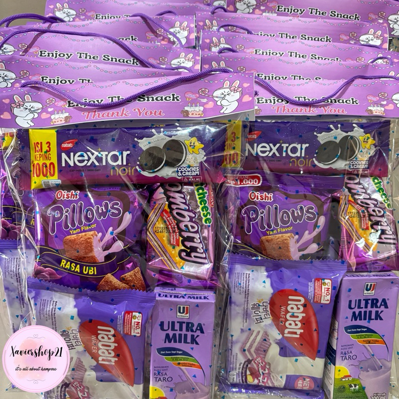 Jual Paket Snack Label Tema Ungu | Shopee Indonesia