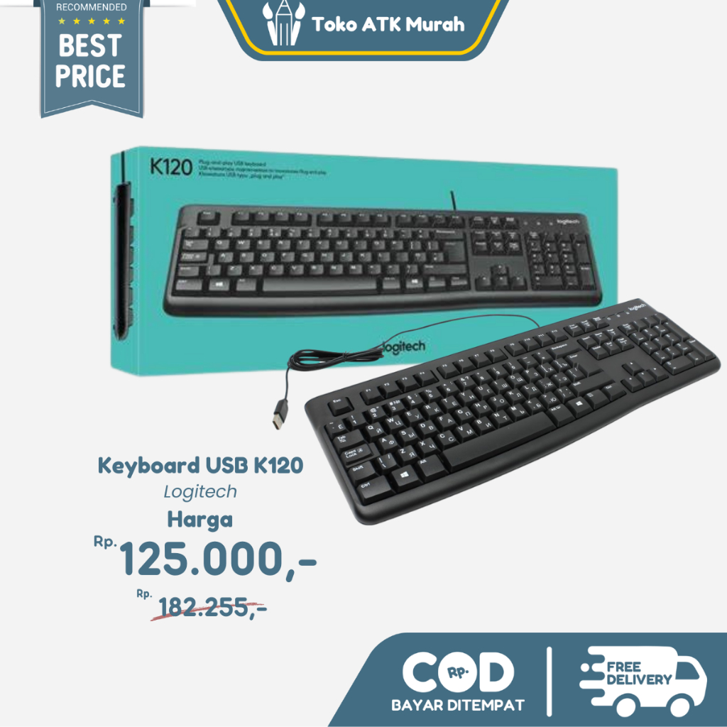 Jual Keyboard USB Logitech K120 | Shopee Indonesia