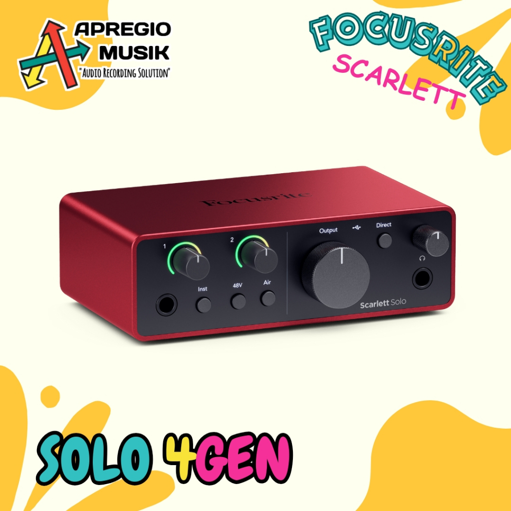 Jual Focusrite Scarlett Solo 4th 4 Gen 4Gen / Gen 4 terbaru USB Audio ...