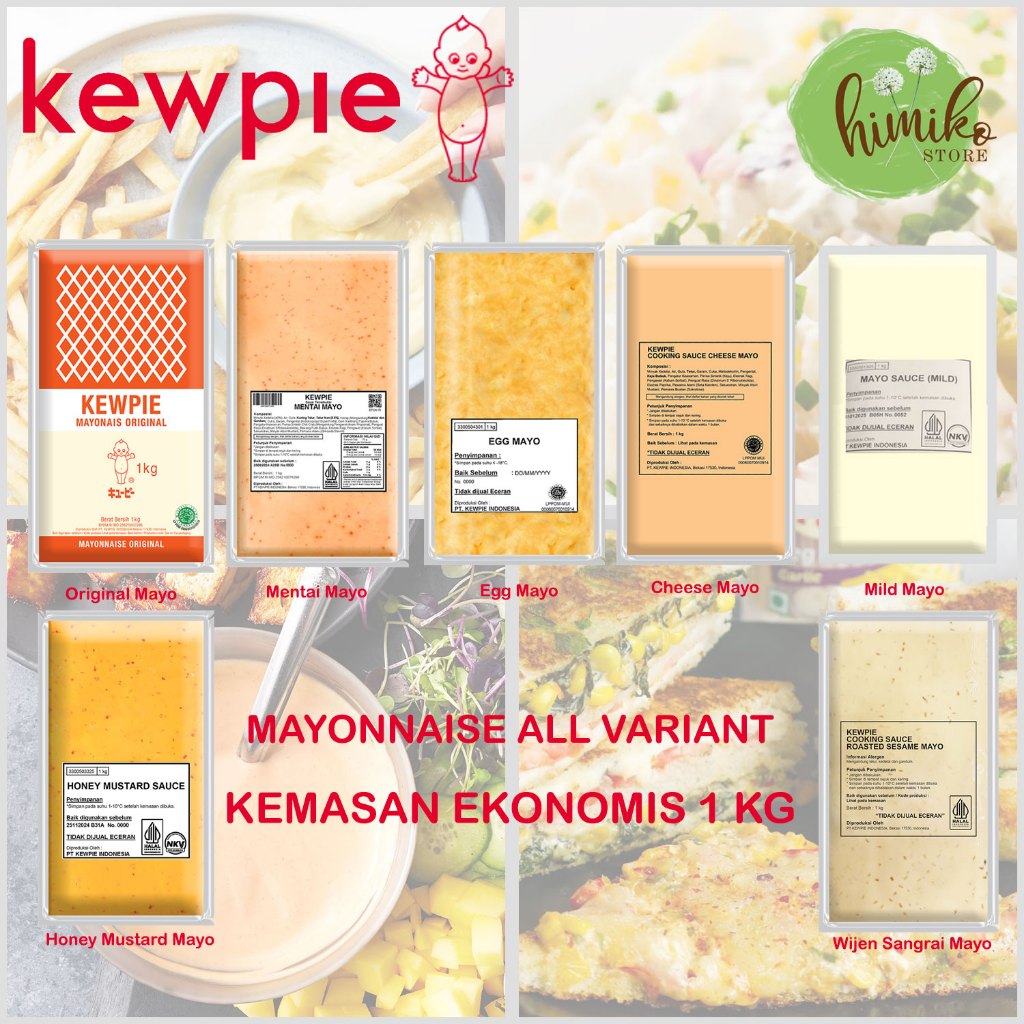 Jual Kewpie Mayonnaise All Variant Rasa Original Cheese Egg Mentai Mayo Kemasan 1 Kg | Shopee ...