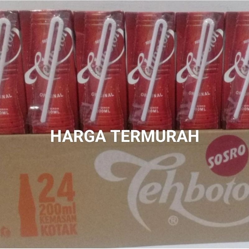 Jual Teh Botol Sosro Kotak 200 ml x 24 kotak ( 1 dus ) | Shopee Indonesia