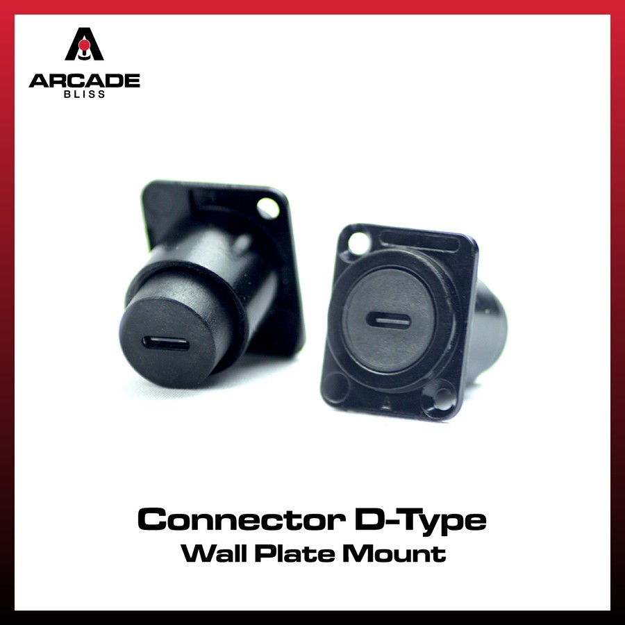 Jual Connector D Type Panel like Neutrik USB Passthrough for DIY Arcade ...