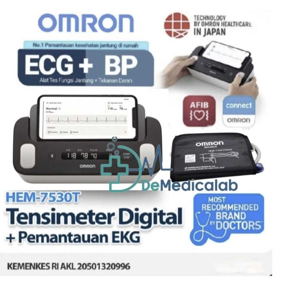 Jual Omron BPM HEM-7530T (OMRON Complete) Tensimeter Digital + EKG ...