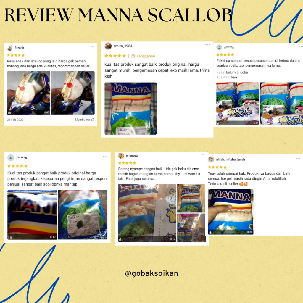 Jual [FROZEN FOOD GOMANNA] SCALLOP IKAN ISI 40 (500GR) SCALLOB KOIN ...