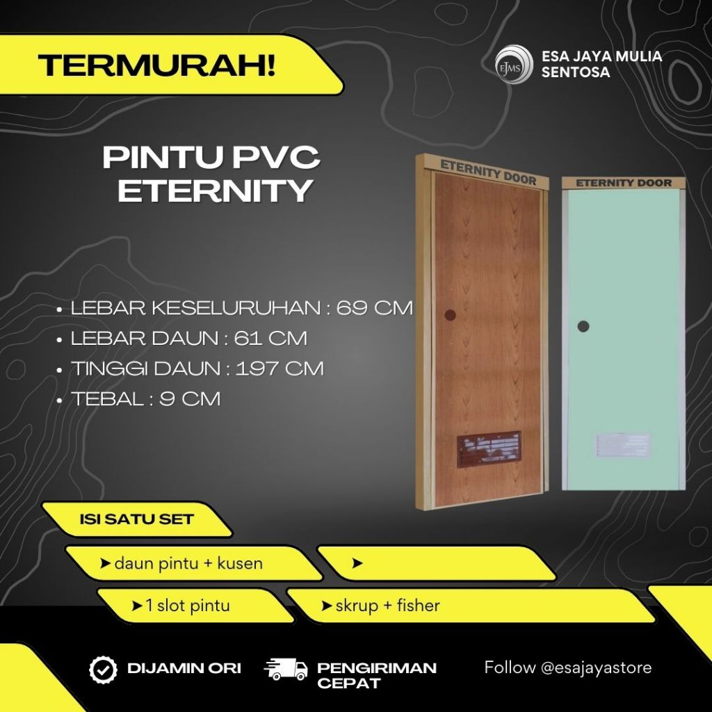 Jual Eternity Door Pintu Pvc Kamar Mandi Putih Abu Coklat Biru Muda ...