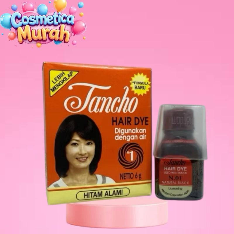 Jual cu,cx) TANCHO BUBUK HAIR DYE 6 GR - PEWARNA RAMBUT HITAM PEKAT ...