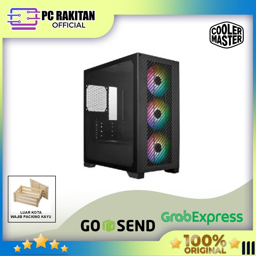 Jual COOLER MASTER CASE PC MATX ELITE 301 MINI TOWER (3X 120MM ARGB ...