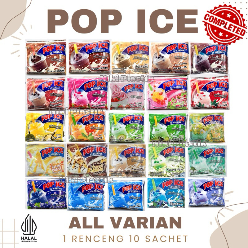Jual Pop Ice All Variant Aneka Rasa (1 Renceng isi 10 Sachet ...