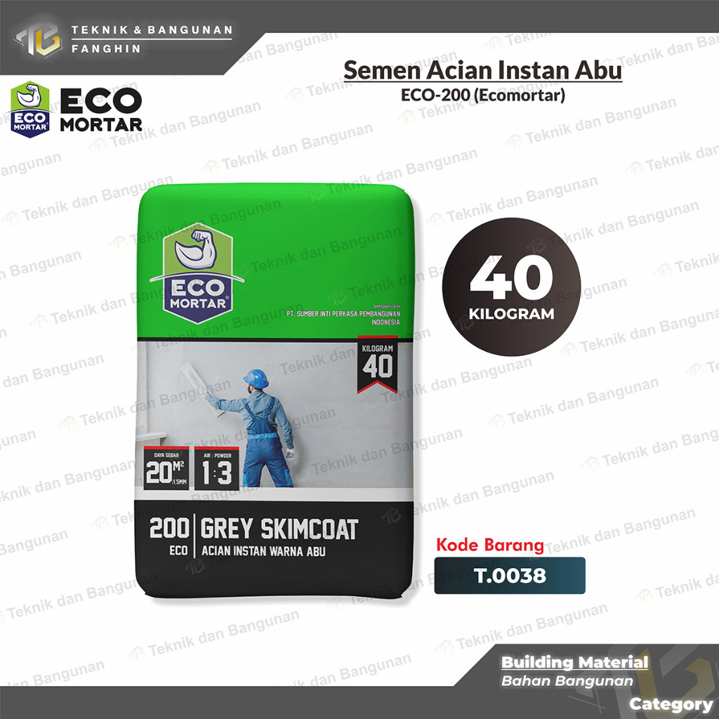 Jual SEMEN ECO MORTAR INSTAN ECO - 200 ECO-200 ACIAN ABU ABU GRAY ...