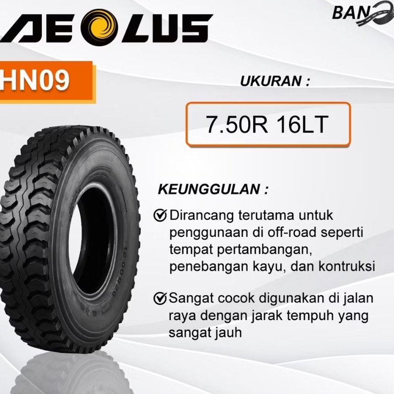 Jual Ban Truk Aeolus ADC09 750 R16/Ban Truk Radial Uk 750 R16 SET HN09 | Shopee Indonesia