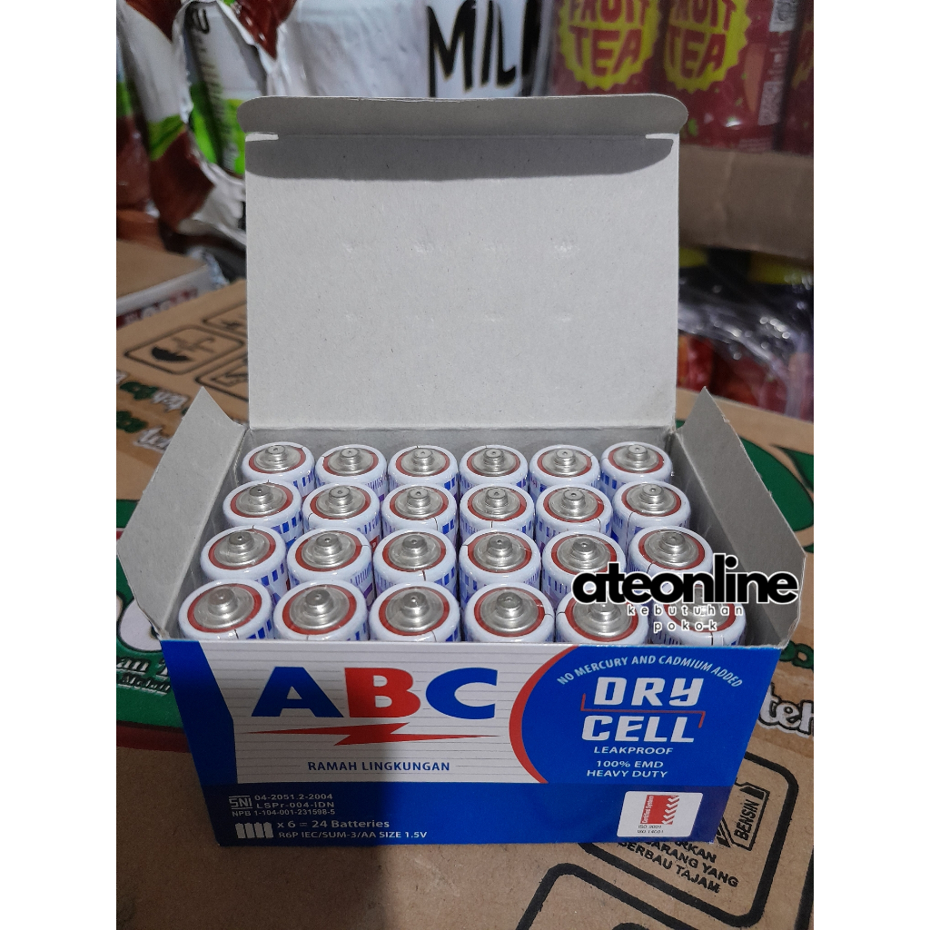 Jual Baterai ABC ukuran AA/A2 Remote Jam Dinding [isi 24 buah] | Shopee ...