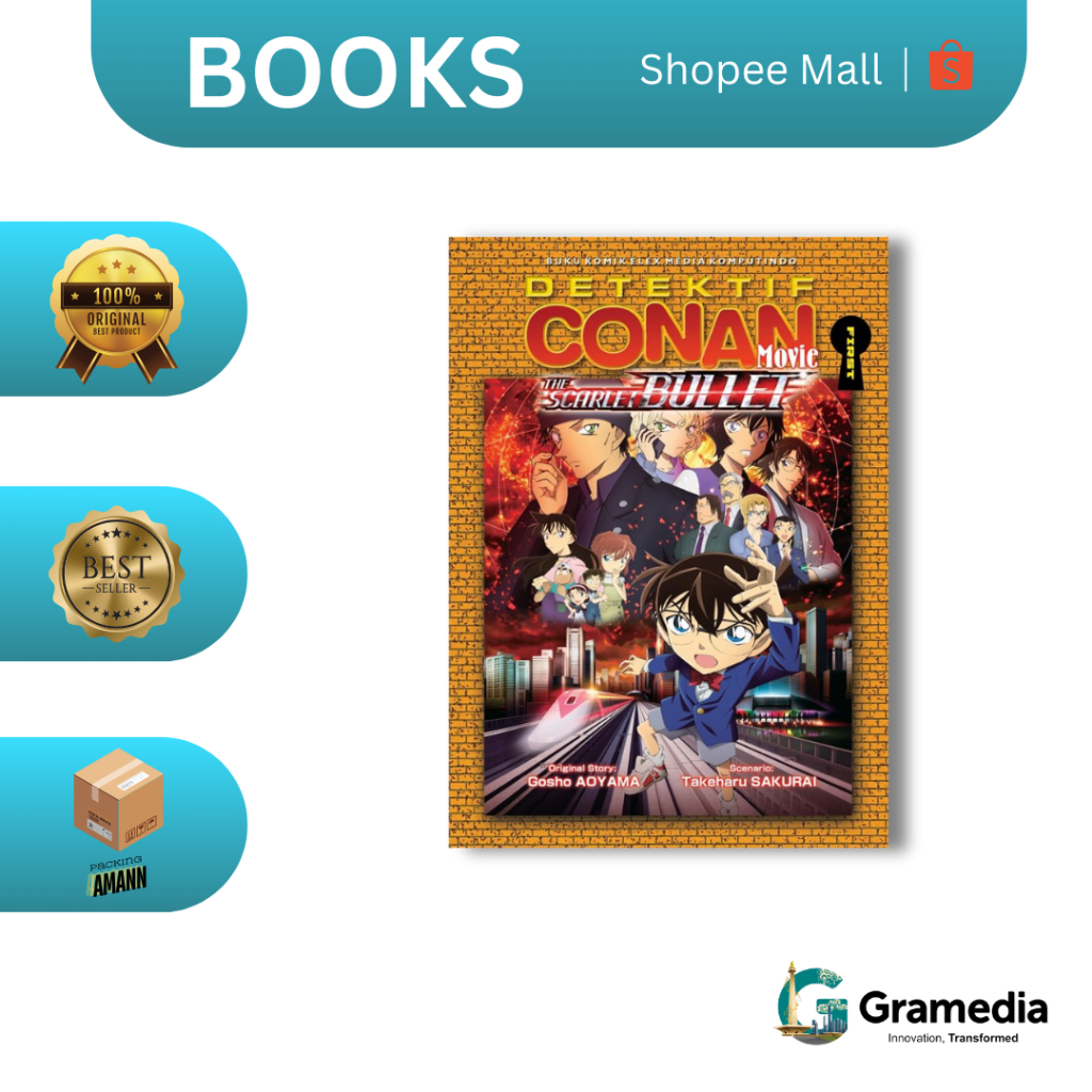 Jual Gramedia MKG - Komik Detektif Conan Movie: The Scarlet Bullet (first) (Aoyama Gosho ...