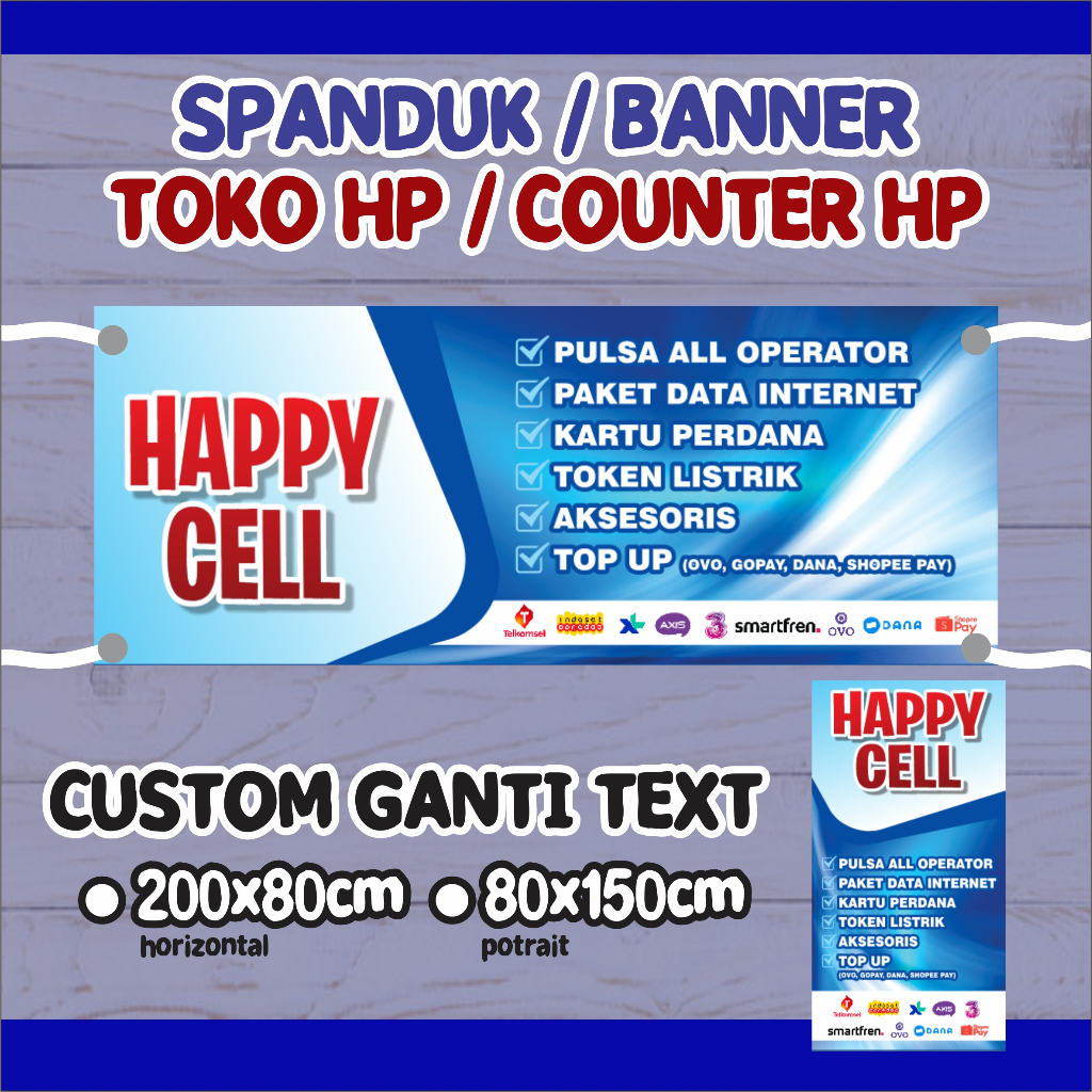 Jual Banner / Spanduk Toko Counter HP / Jual Pulsa / Cellular Custom ...